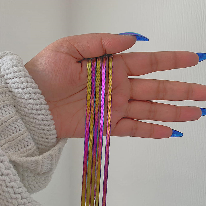 SERPENTINE CIRCUS. Rainbow Snake Chain Necklace – Westwood and Hyde