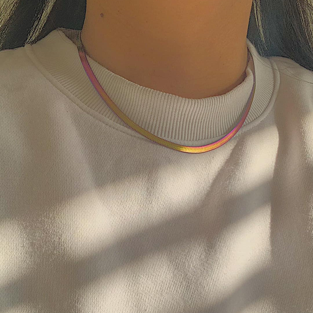 SERPENTINE CIRCUS. Rainbow Snake Chain Necklace – Westwood and Hyde