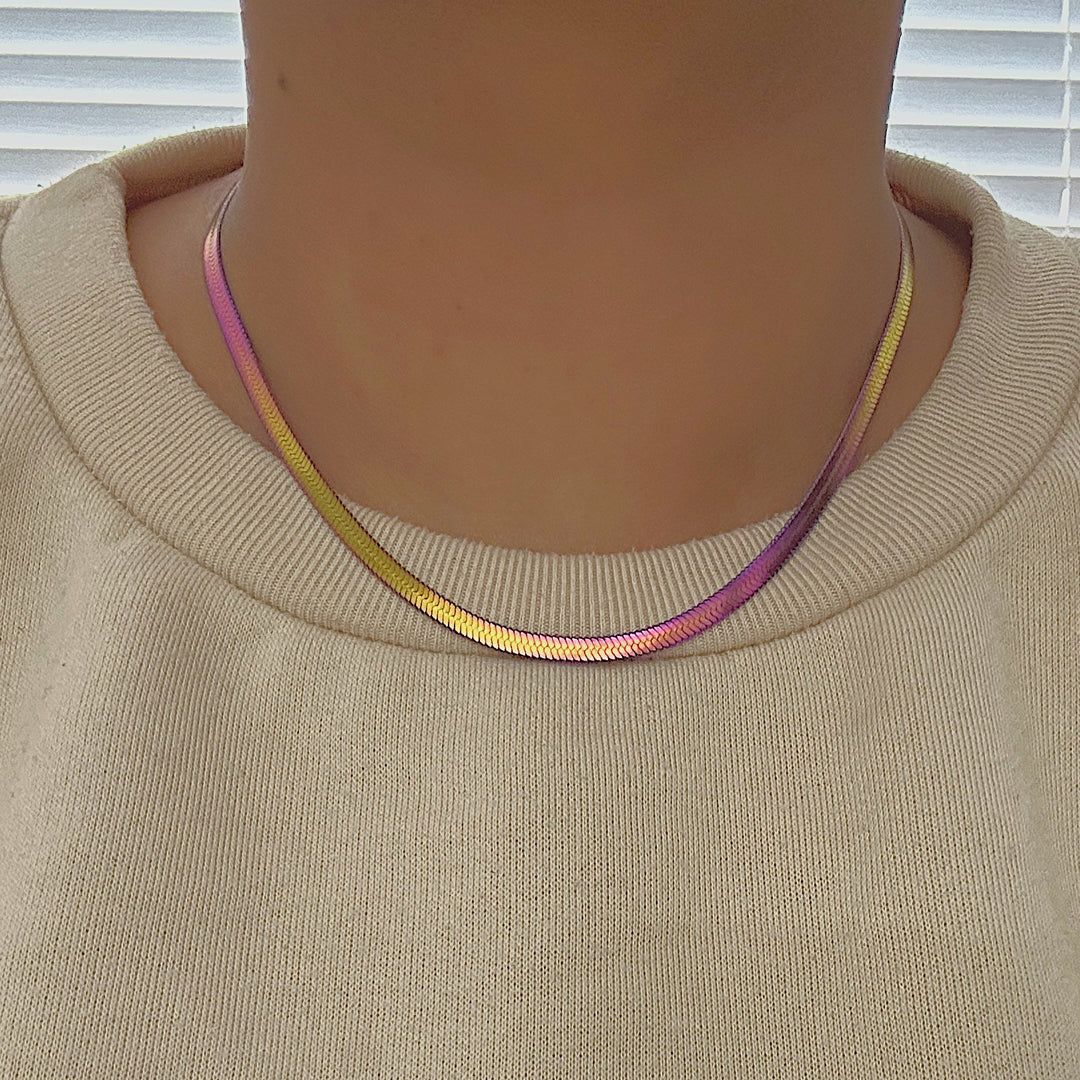 SERPENTINE CIRCUS. Rainbow Snake Chain Necklace – Westwood and Hyde